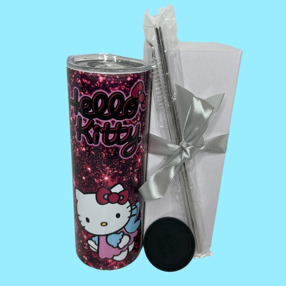 Thrifting Aces Designs | Dining | Hello Kitty Glitter Tumbler | Poshmark